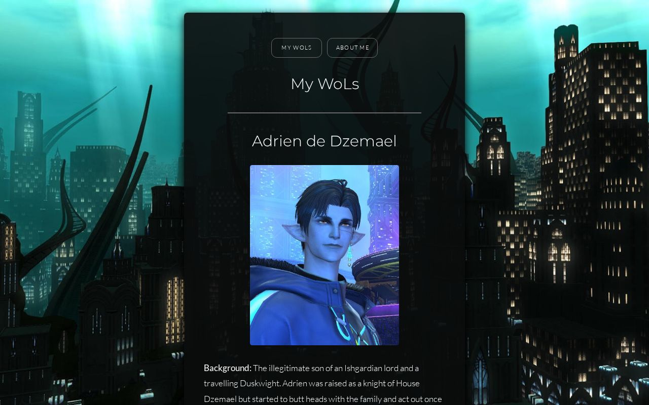 Cole’s FFXIV Carrd